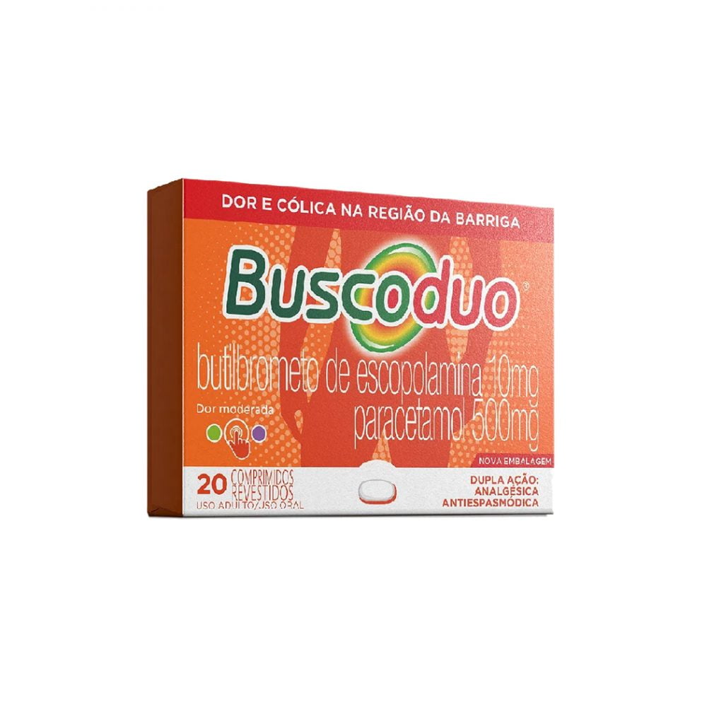 BuscoDuo 10mg + Paracetamol 500mg Boehringer 20 Comprimidos ...