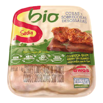 Coxa Sobrecoxa Desossada Sadia Bio 1KG | Supermercado Cooperativa Consul
