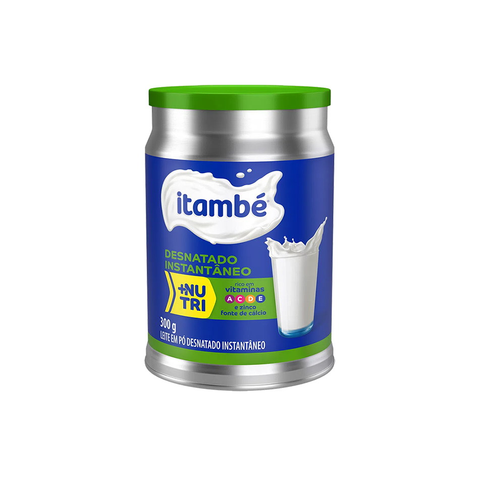 Leite Pó Itambé Desnatado Instantâneo Lata 300g | Supermercado ...