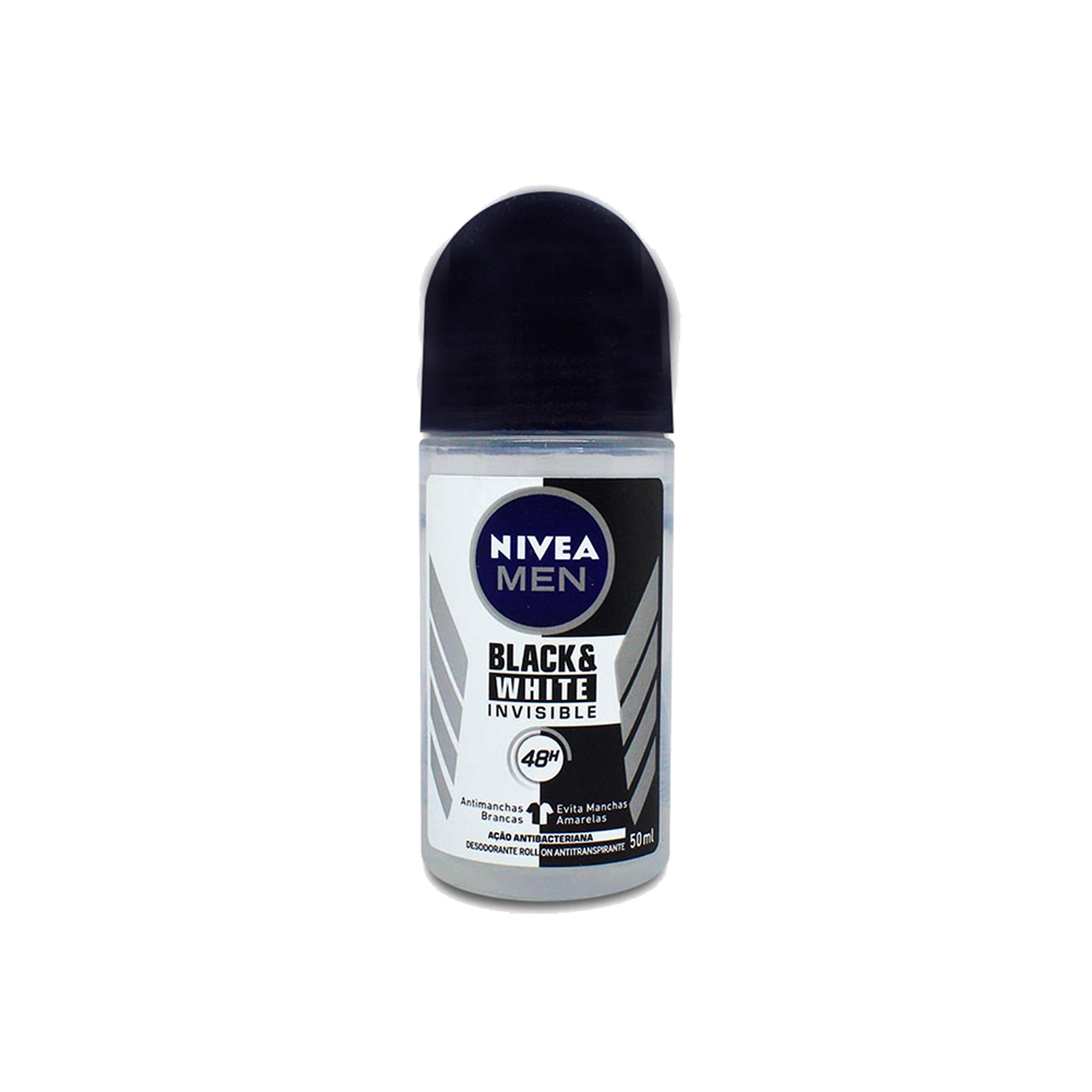 Desodorante Rollon Nívea Invisible B&W Men 50ml | Supermercado ...