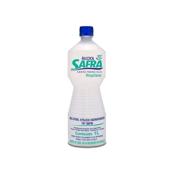 Álcool Safra Líquido 70% 1L | Supermercado Cooperativa Consul