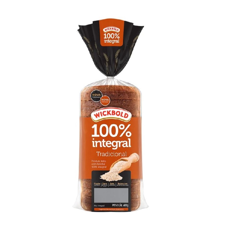 Pão Wickbold Grãos Integral 100% 400g | Supermercado Cooperativa Consul