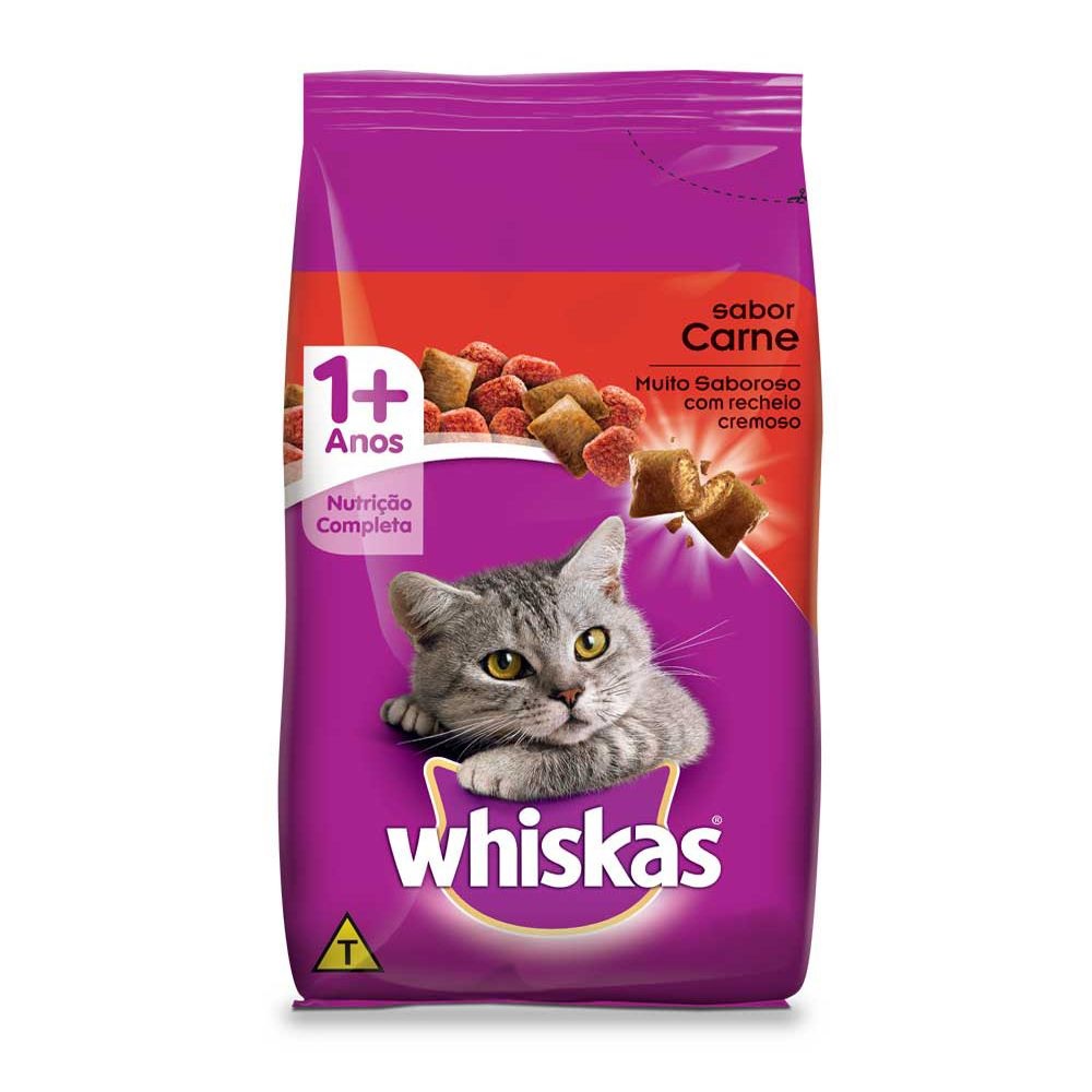 Alimento Gato Whiskas Carne 1kg | Supermercado Cooperativa Consul