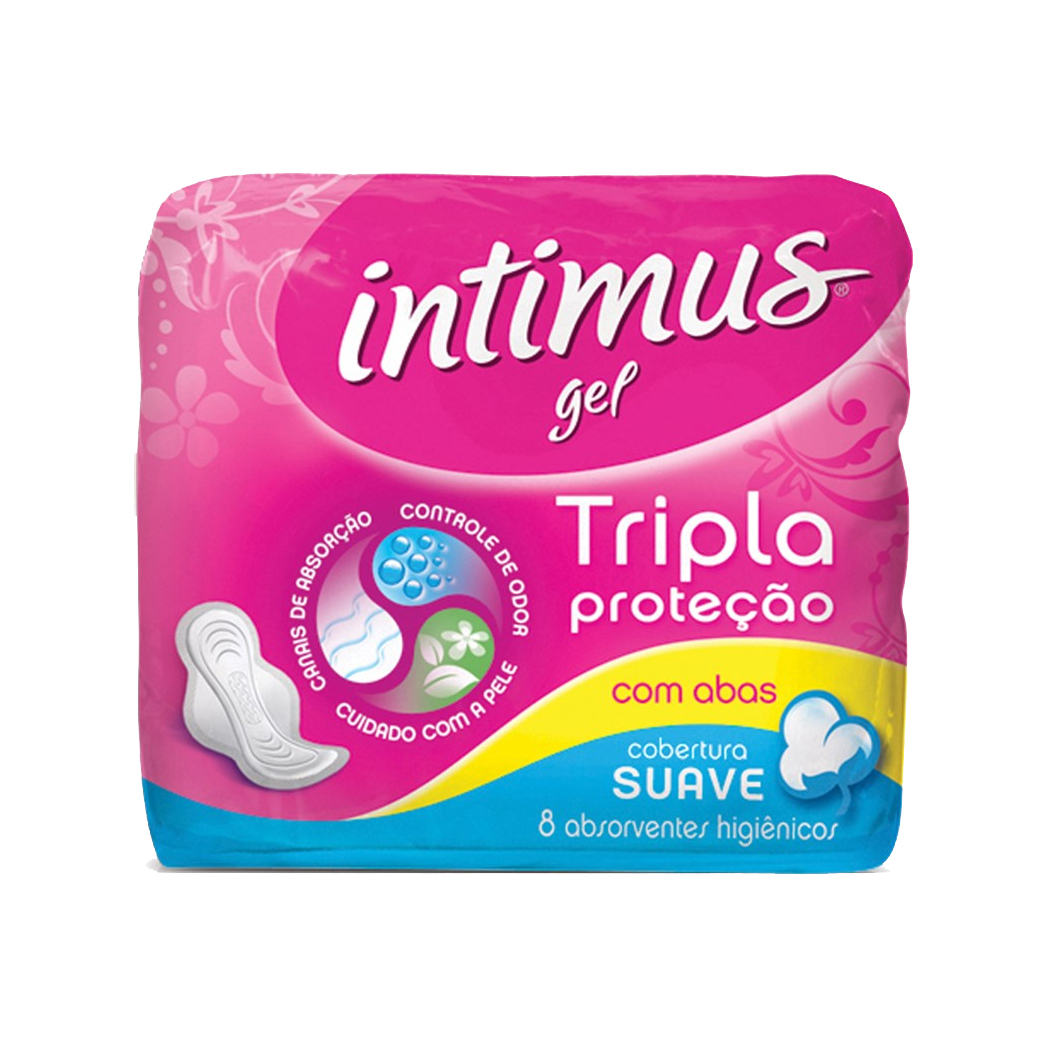 Absorvente Intimus Gel Normal Suave C/Abas C/8 | Supermercado ...